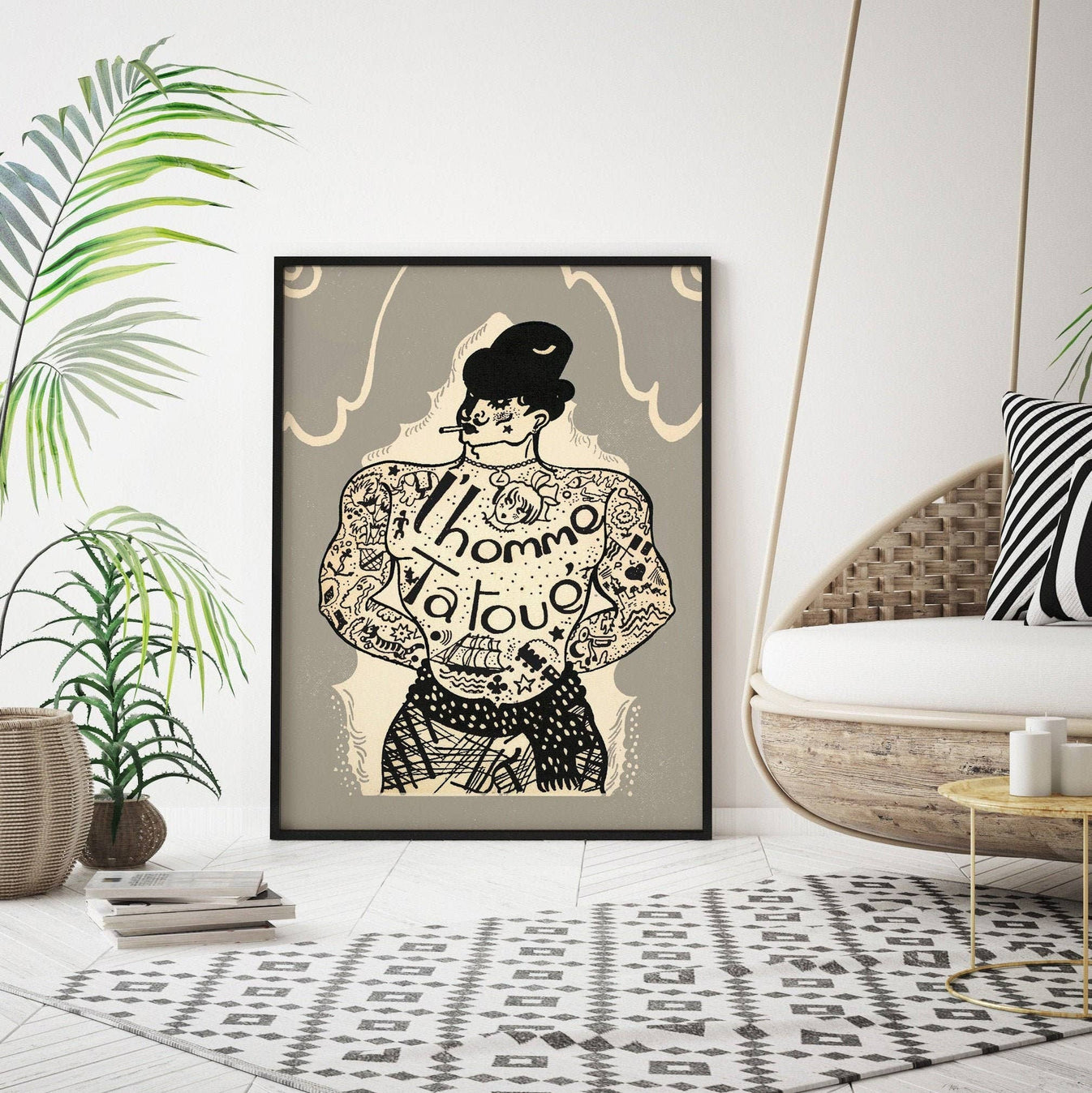 Tattoo Print | Vintage Tattooed Man – Debbie Bryan